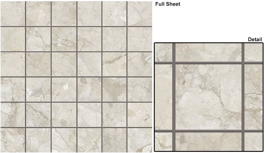 Glazzio Tile Stream Bone 2x2 Mosaic