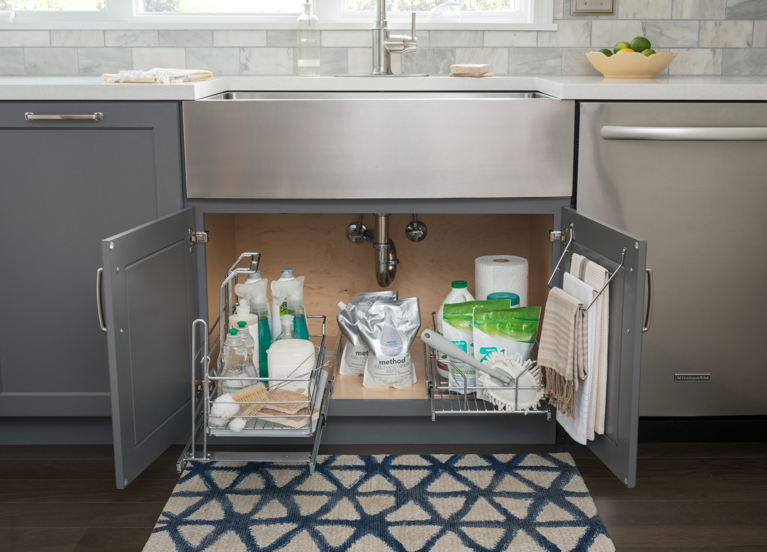 Hardware Resources Door Mount 3-Tier Dishcloth Rack