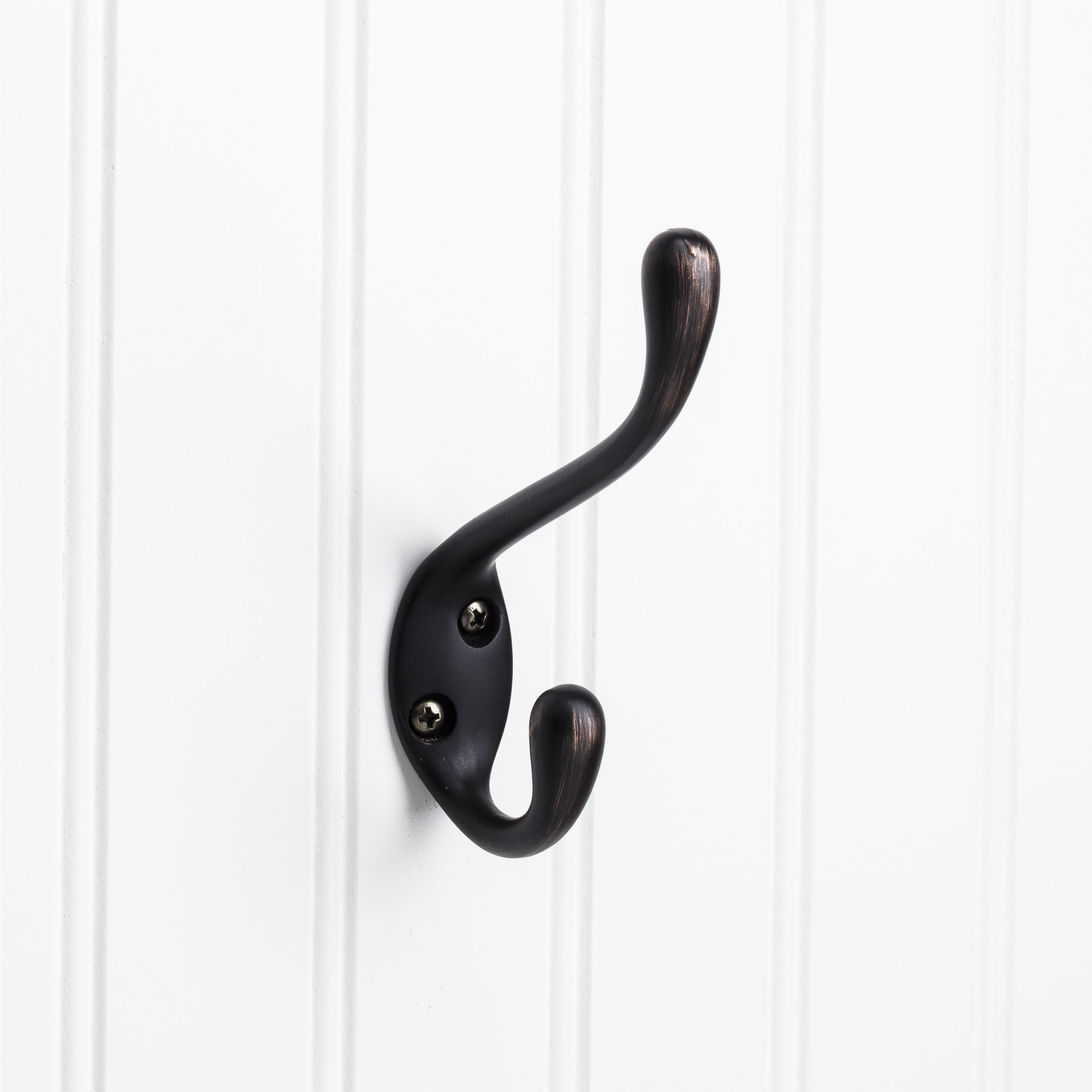 Elements Large Transitional Double Prong Wall Mounted Hook