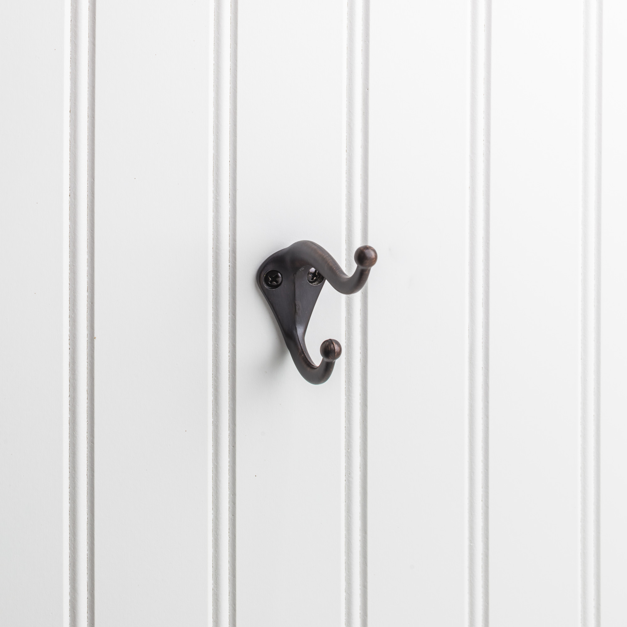 Elements Traditional Double Prong Ball End Wall Mounted Hook