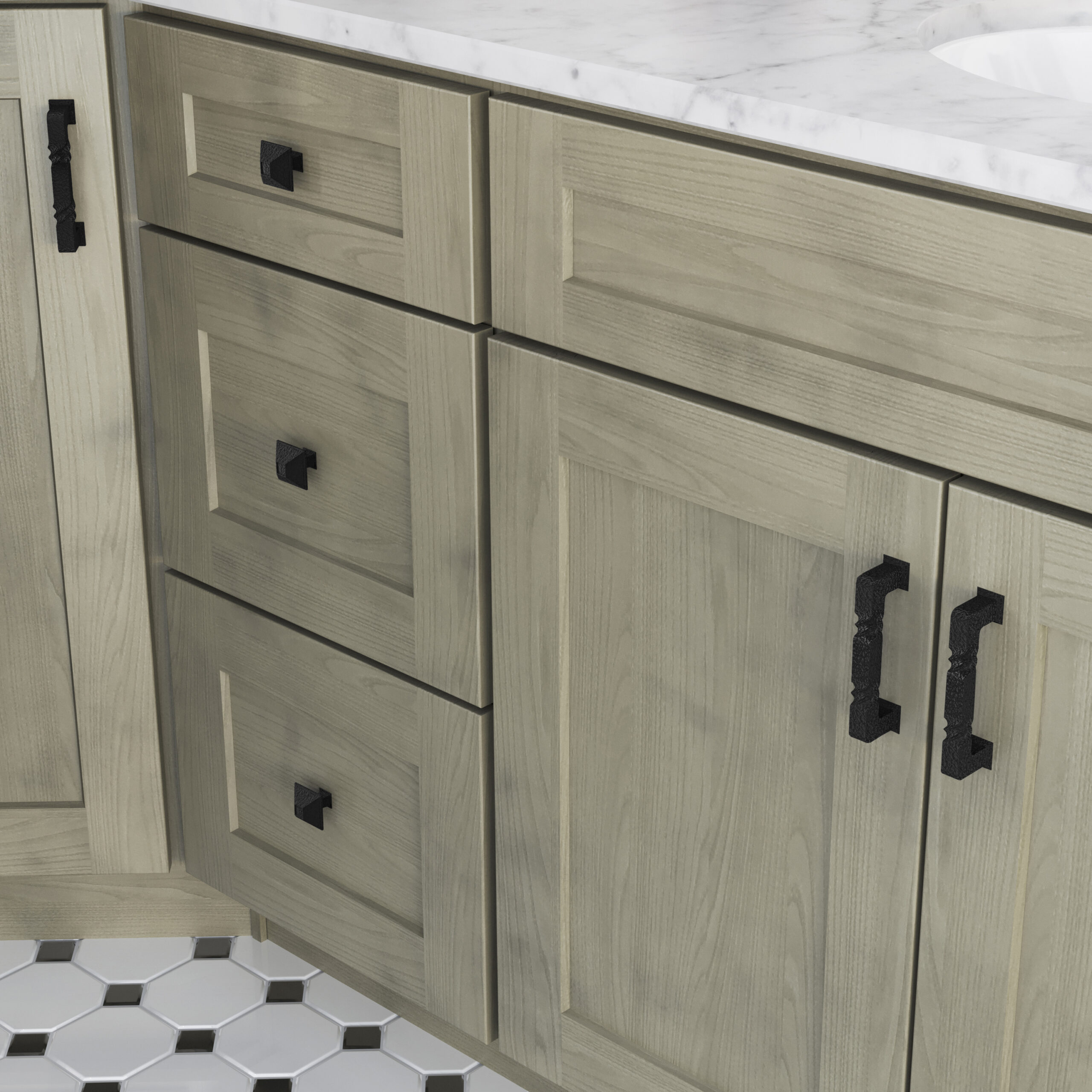 Jeffrey Alexander Square Tahoe Cabinet Knob