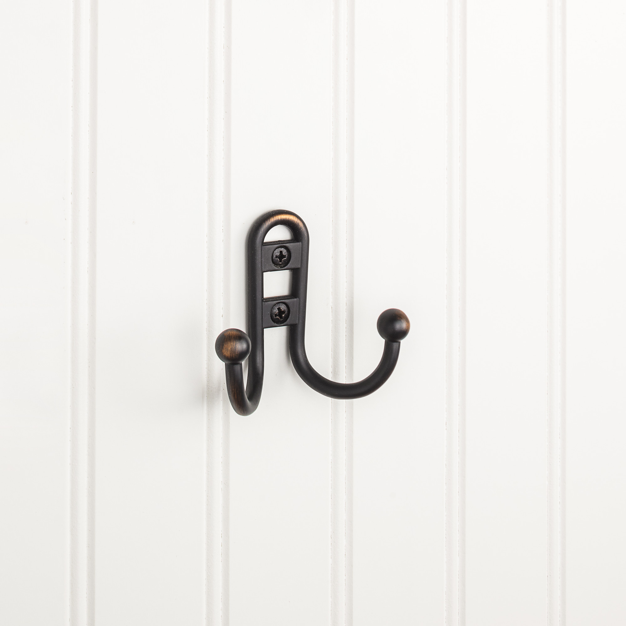 Elements Classic Double Prong Ball End Wall Mounted Hook