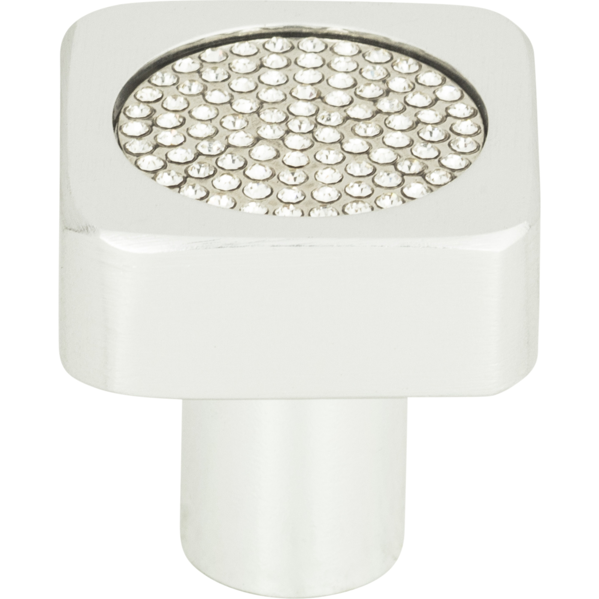 Atlas Crystal Square Inset Knob
