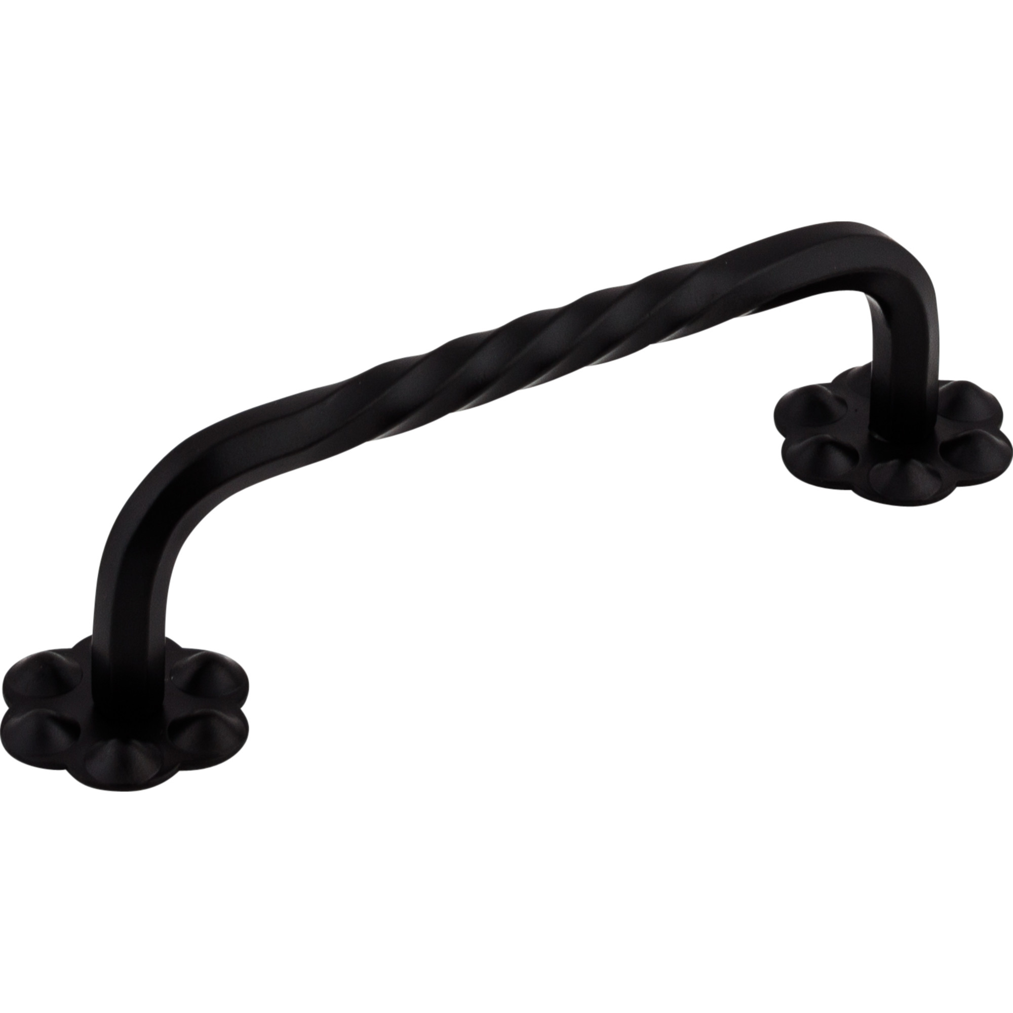 Top Knobs Thin Twist D Pull w/Backplate
