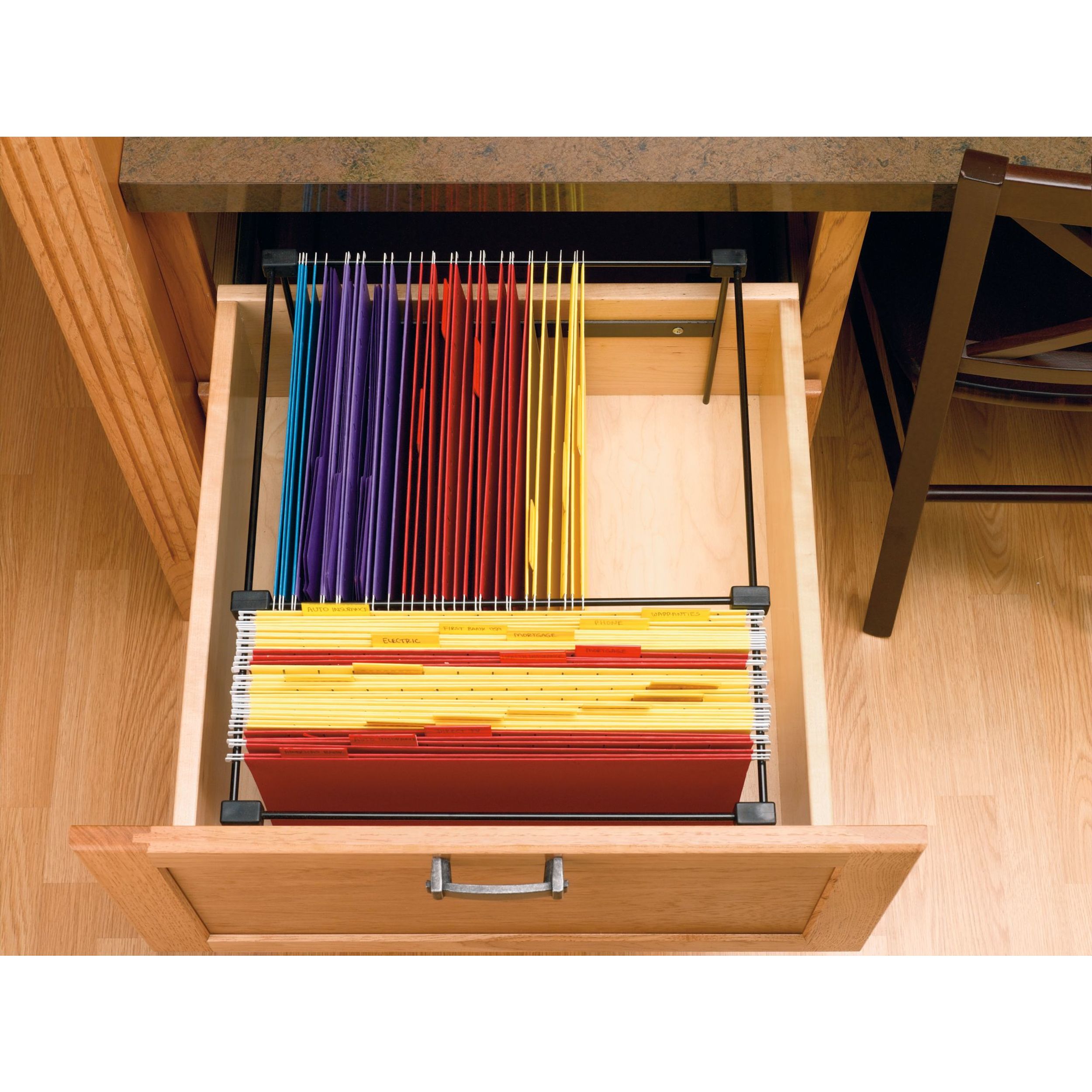Rev-A-Shelf File Drawer Kit for Kitchen/Office Cabinet Organization