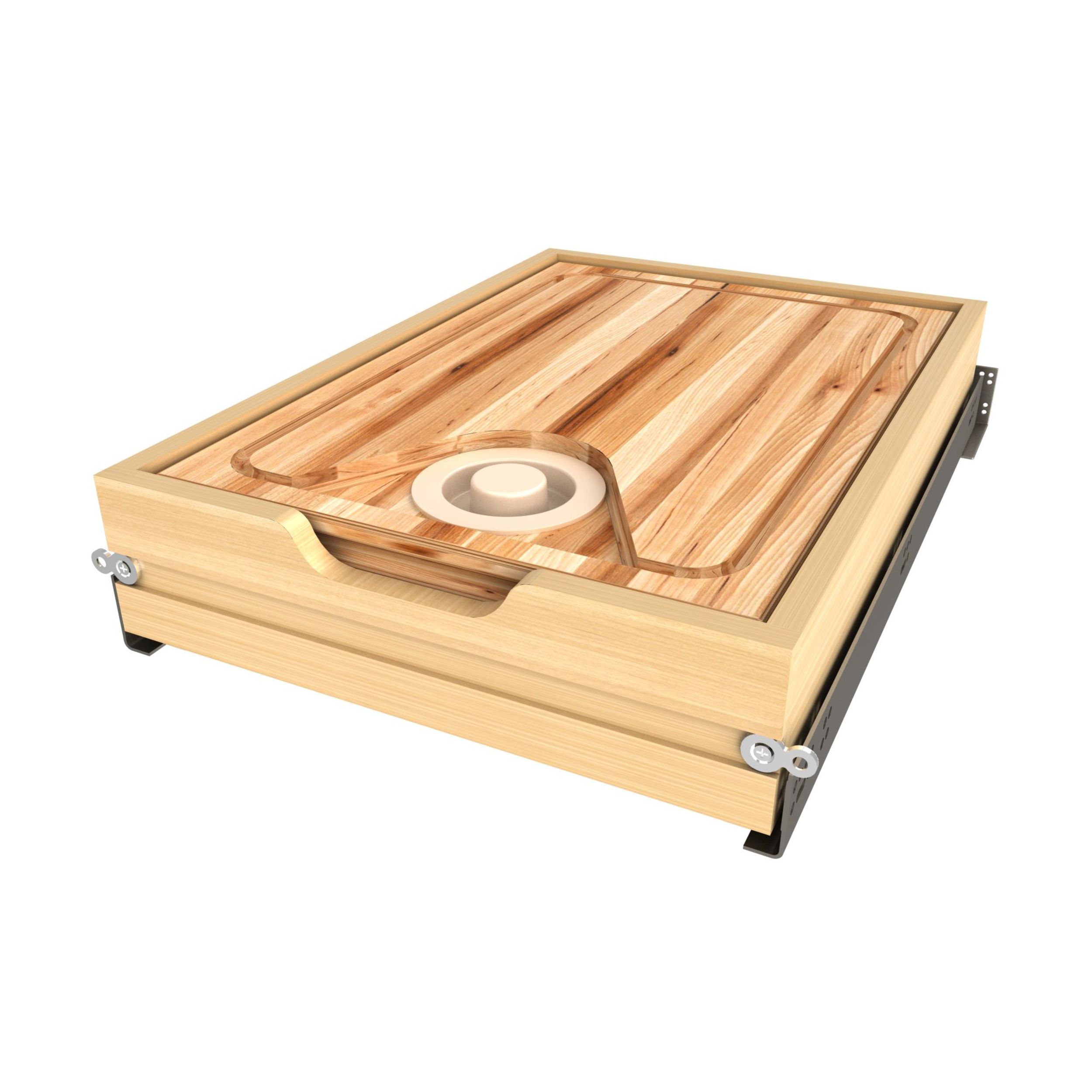 Rev-A-Shelf Wood Base Cabinet Cutting Board Drawer Replacement System w ...